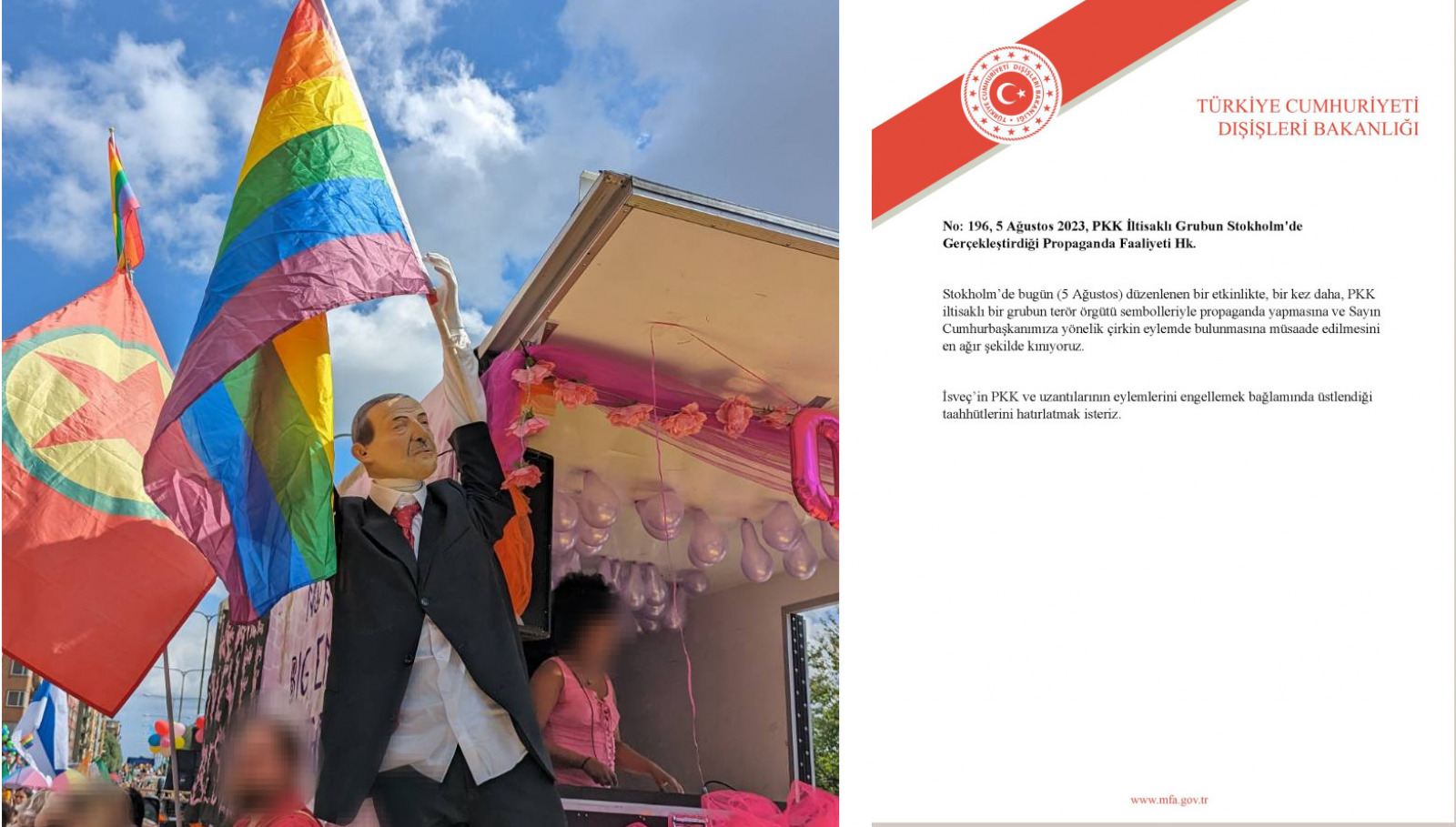Turkiet rasar mot PKK:s Erdogandocka i Pride | Fria Tider Turkiet rasar mot PKK:s Erdogandocka i Pride | Fria Tider